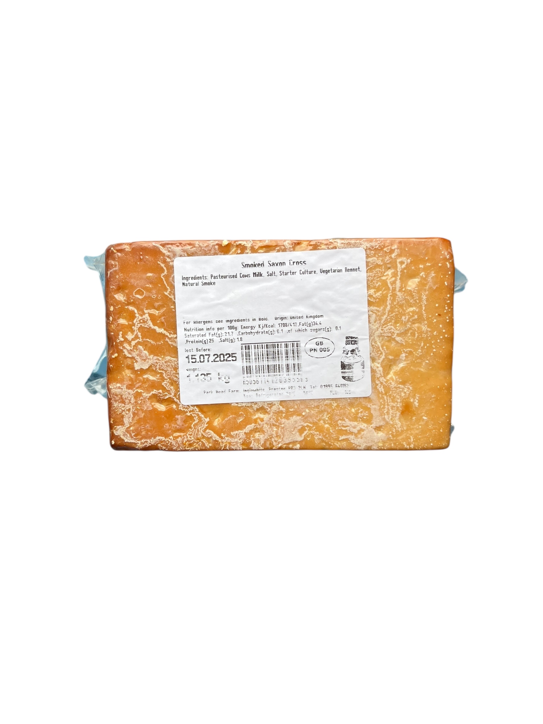 'Saxon Cross' Smoked Cheddar (Approx. 1kg) - Kerry's Fresh